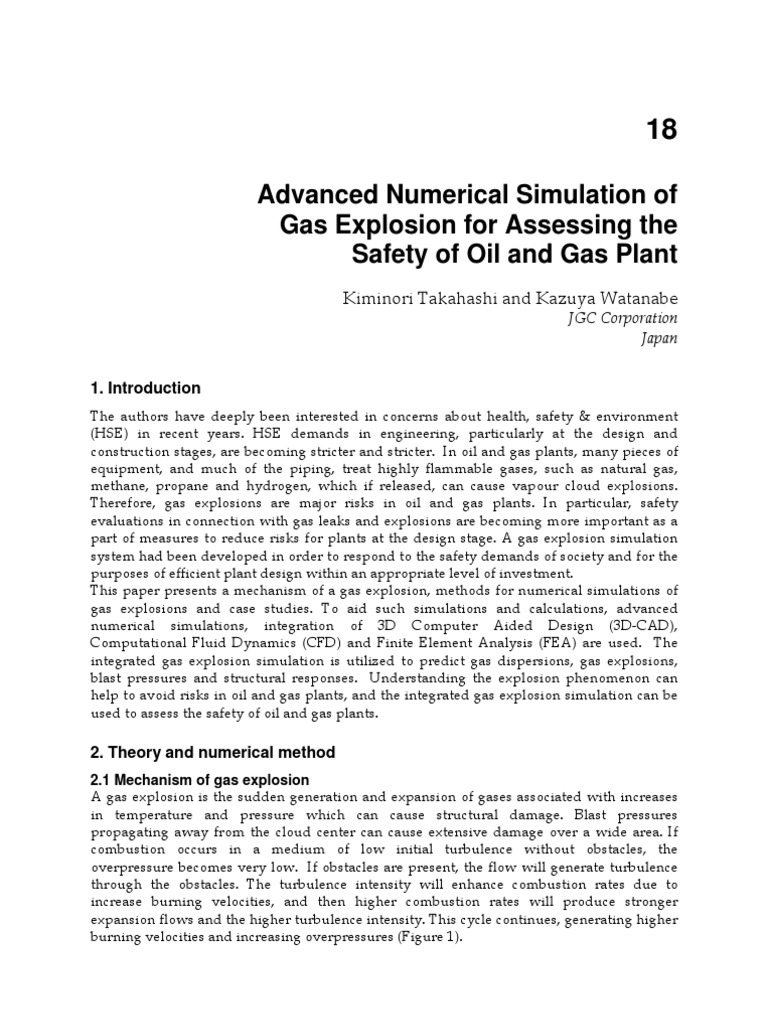 Advanced Numerical Simulation of Gas Explosions For Assessing The ...