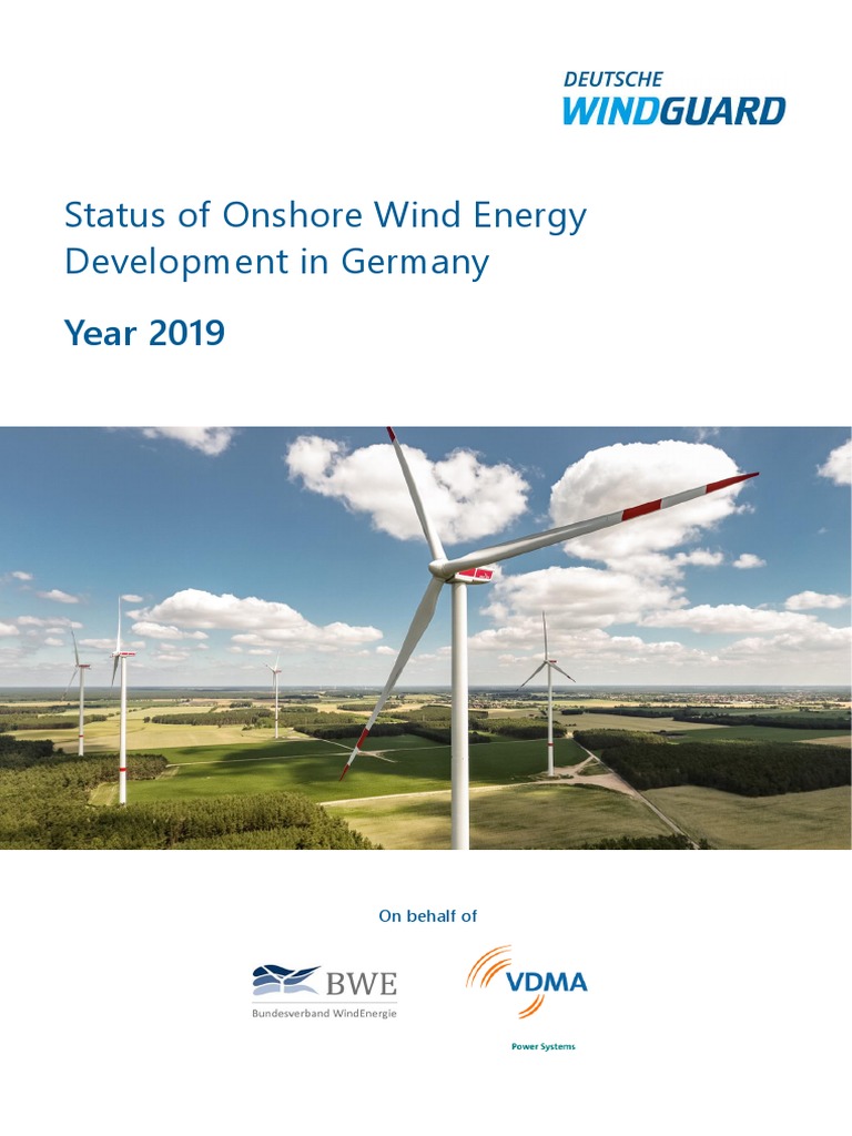 Status of Onshore Wind Energy Development in Germany - Year 2019 PDF ...