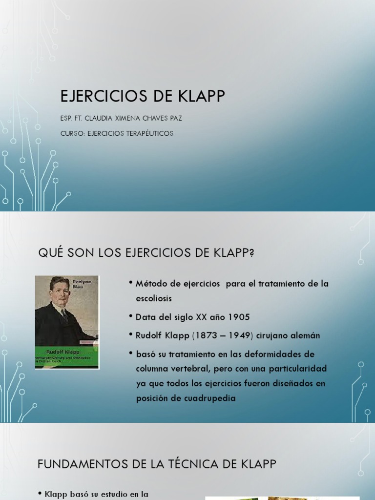 Ejercicios de Klapp PDF | PDF | La columna vertebral | Vértebra