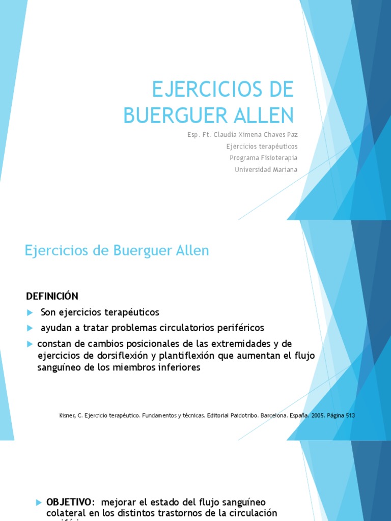 Ejercicios de Buerguer Allen para Circulación | PDF | Trombo ...