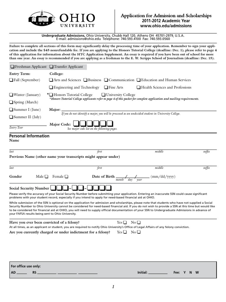 2011 12 Application Form | PDF | Race And Ethnicity In The United ...