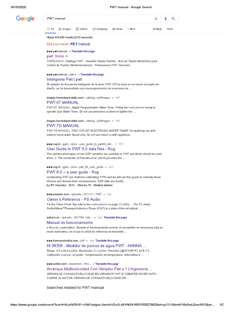 PWT Manual - Google Search PDF | PDF | Digital Technology | Computing