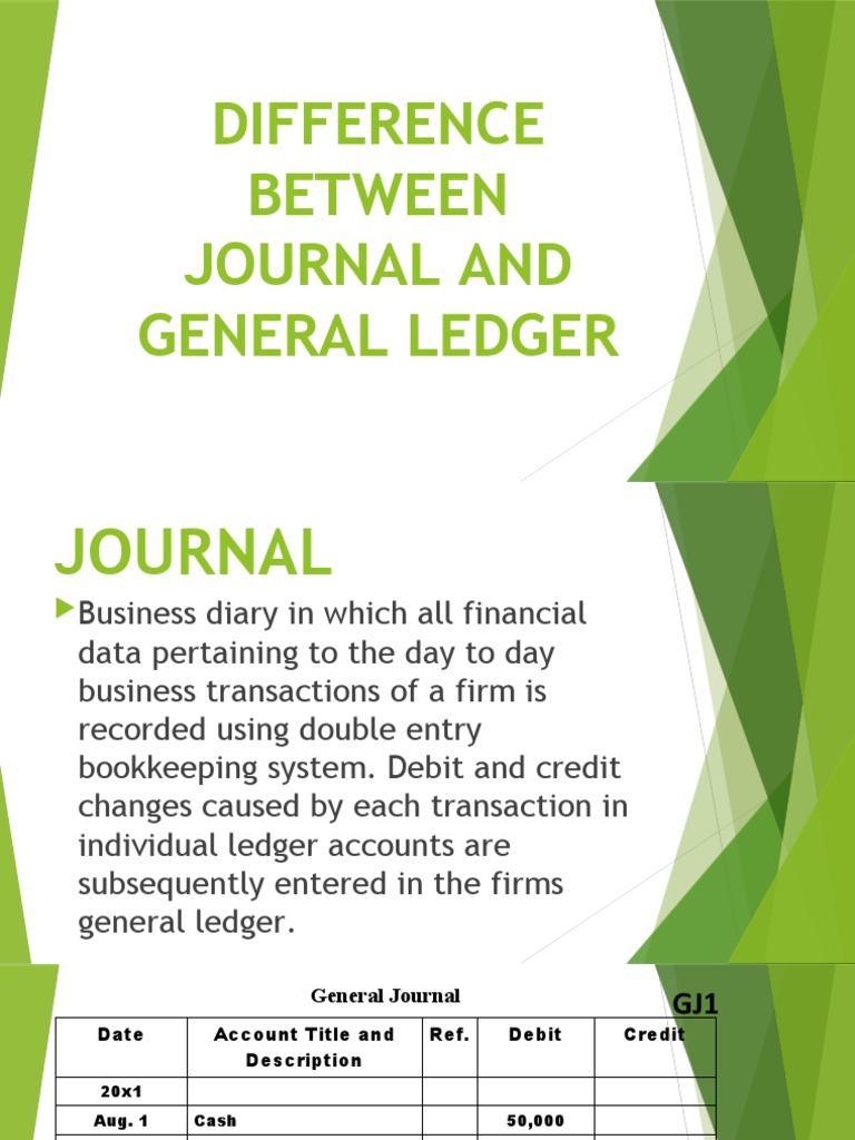 Difference Between Journal and General Ledger | PDF
