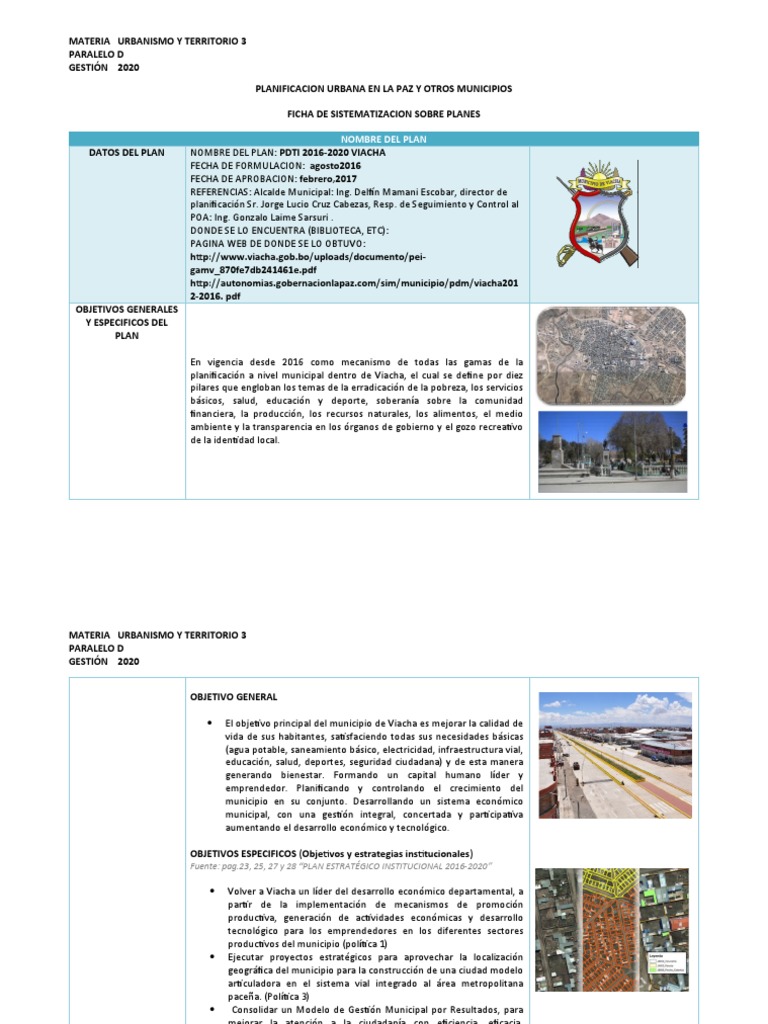 Plan PDTI 2016-2020 VIACHA | PDF | Urbanismo | Institución
