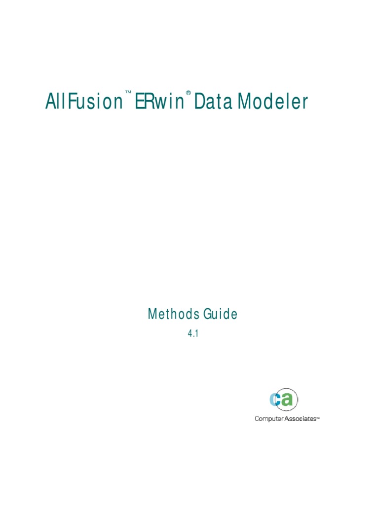 Allfusion Erwin Data Modeler: Methods Guide | PDF | Data Model | Databases