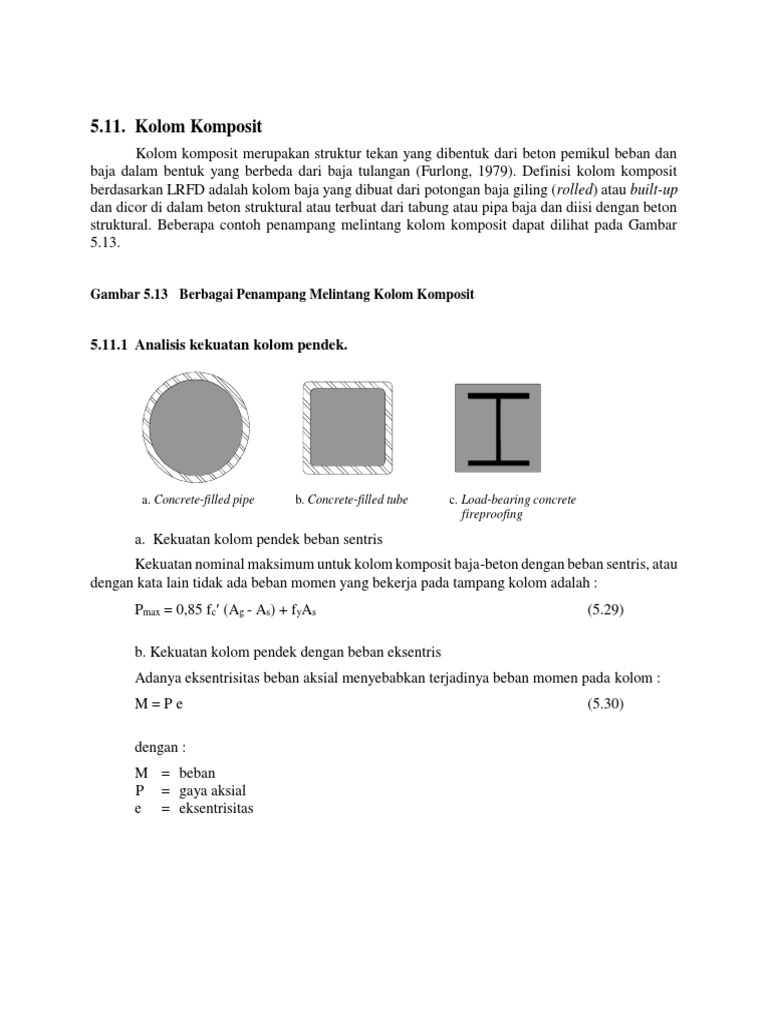 Contoh Kolom Komposit | PDF