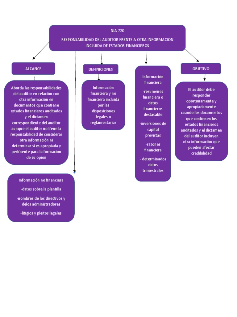 Nia 720 Mapa Mental | PDF | Contralor | Contabilidad y Auditoria