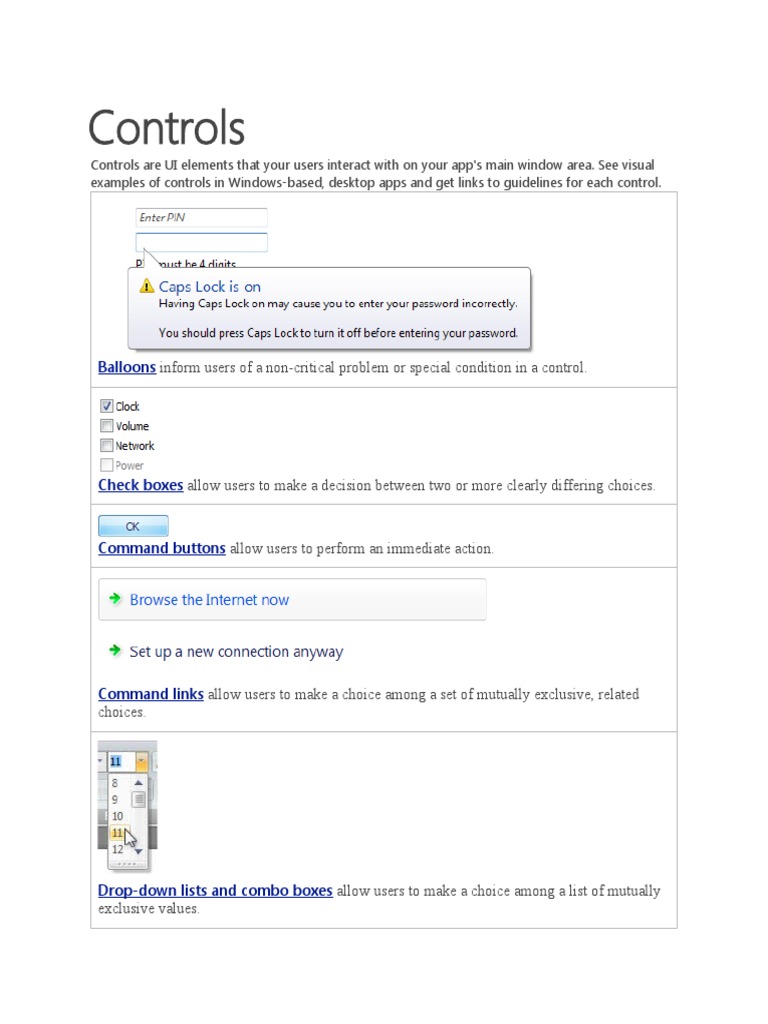 Controls: Balloons | PDF | Icon (Computing) | User Interface