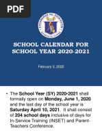 DepEd Order No. 25 S. 2018 School Calendar For School Year 2018 2019 | PDF