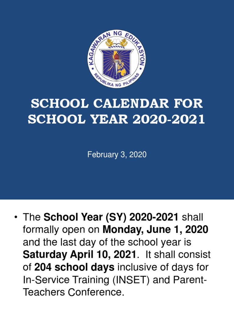 2020-2021 School Year Calendar | PDF | Curriculum | Educational Assessment