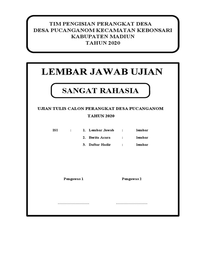 Sampul Soal | PDF
