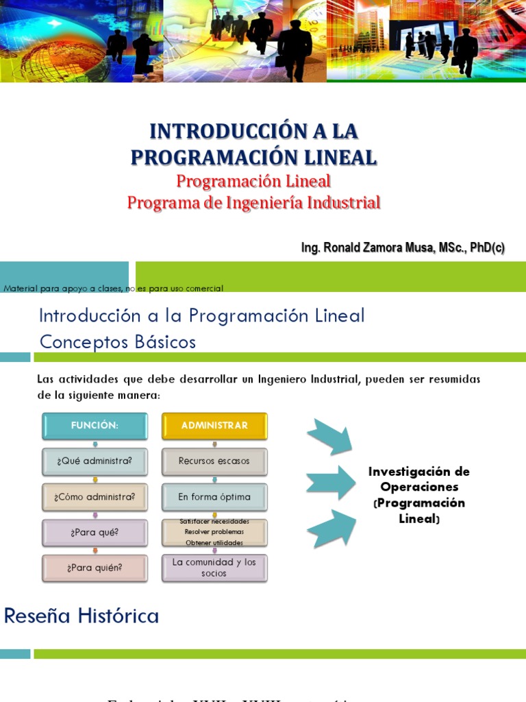 Introducción A La Programacion Lineal - 2020-2 | PDF | La investigación ...