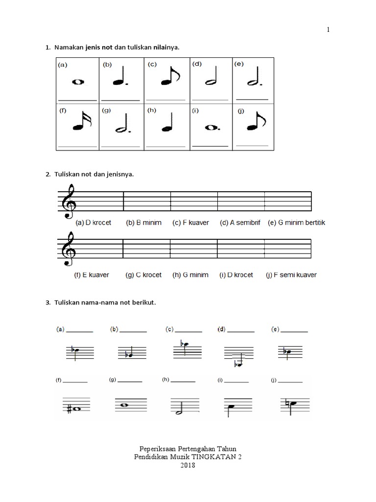 Soalan PPT Muzik Tingkatan 2 | PDF