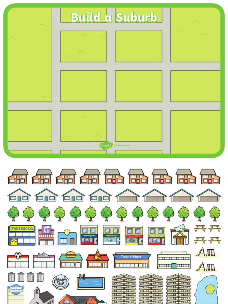 Foundation Geography Build A Suburb Activity English | PDF