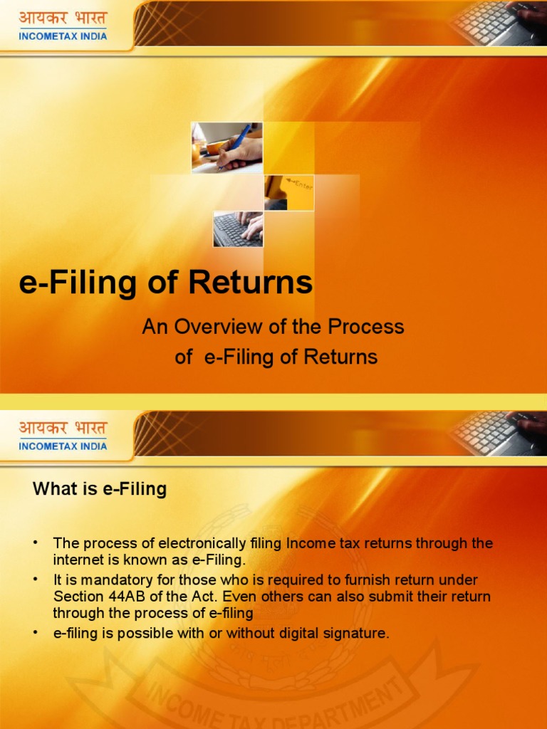 An Overview of The Process of E-Filing of Returns | PDF | Government ...