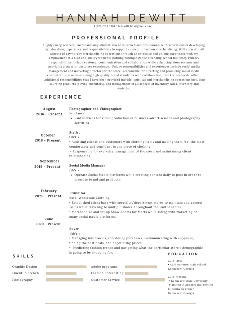Hannah Dewitt | Download Free PDF | Retail | Fashion