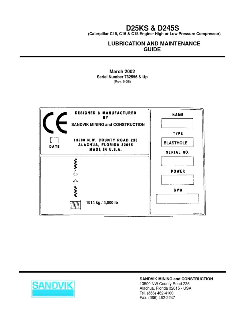 D25KS & D245S: Lubrication and Maintenance Guide | PDF | Nature ...