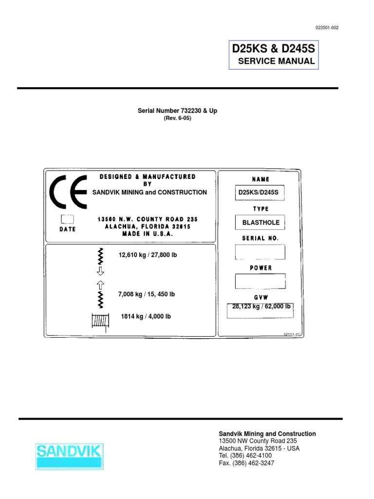 D25KS 245S Service | PDF | Horsepower | Lightning