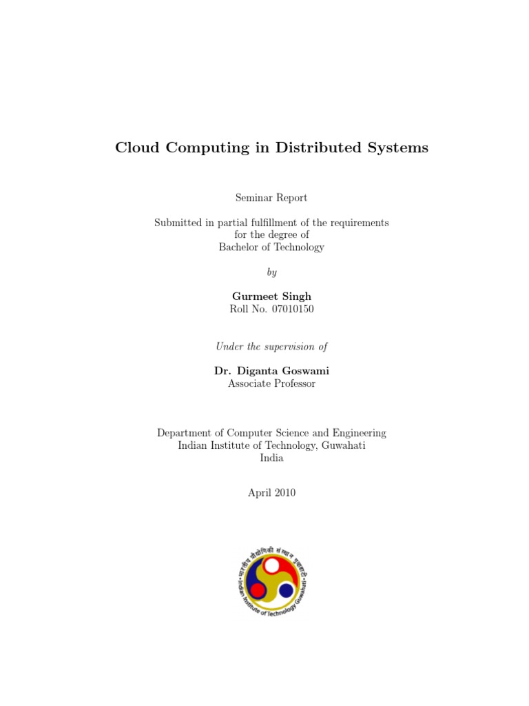 Cloud Computing in Distributed Systems Report | PDF | Map Reduce ...