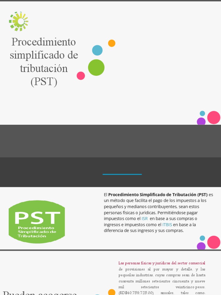 Procedimiento Simplificado de Tributación (PST) | PDF | Impuesto sobre la renta | Contribuyente