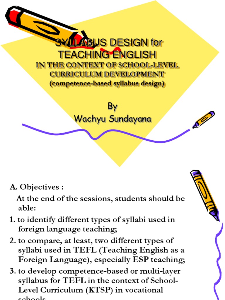 English Syllabus Design Guide | PDF | Competence (Human Resources ...