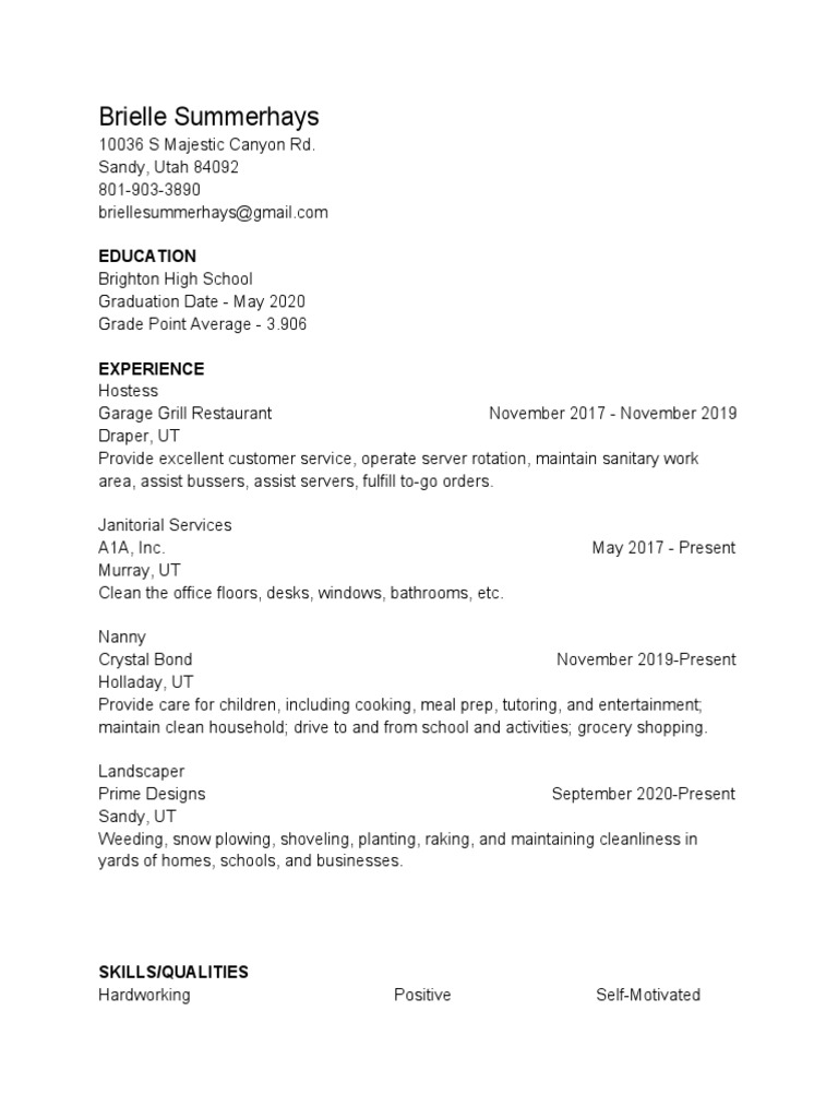 Job Resume | PDF