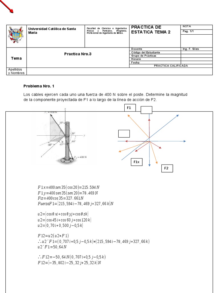 Estatica 3 Practica | PDF | Ingeniería | Naturaleza