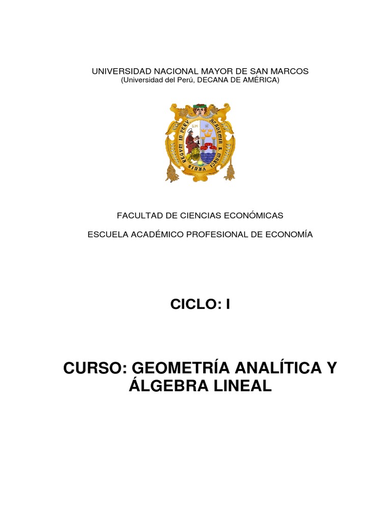 1er Geometria Analitica Algebra Lineal PDF | PDF | Número complejo ...