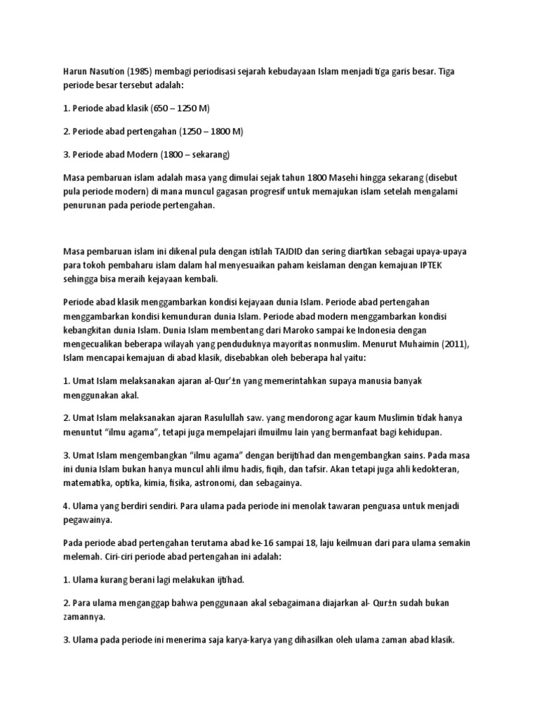 Harun Nasution (Pendidikan Agama Islam) | PDF