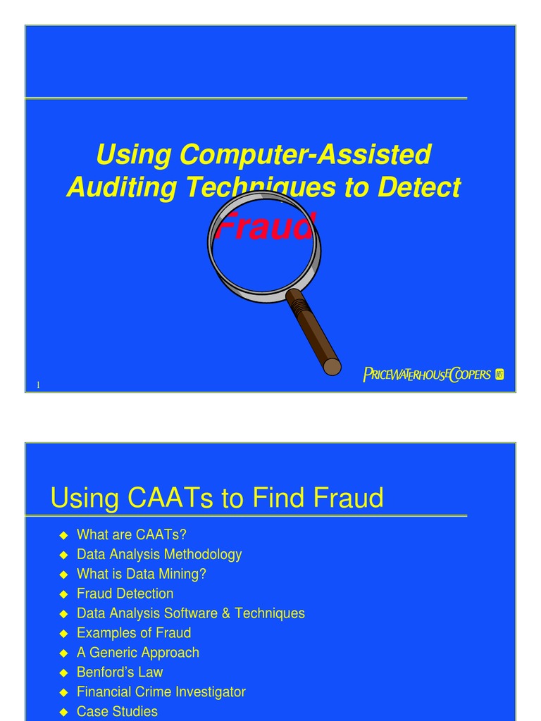 CAATS and Fraud - June 14 | PDF | Accounts Payable | Fraud