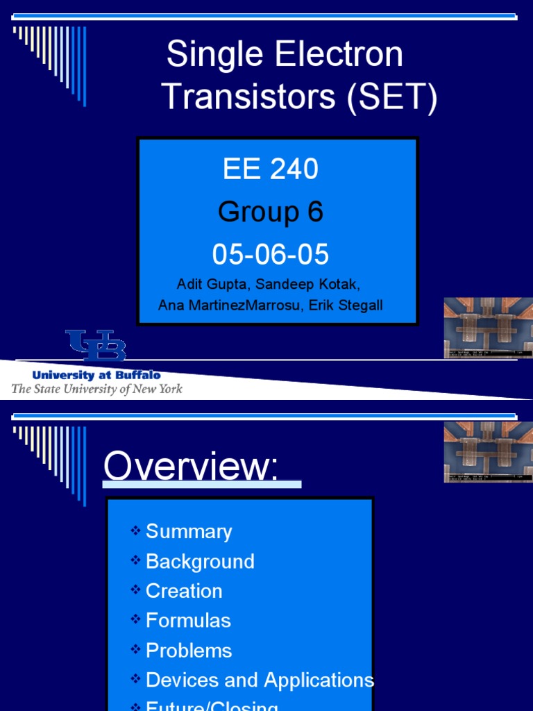 Single Electron Transistor | PDF | Field Effect Transistor | Transistor