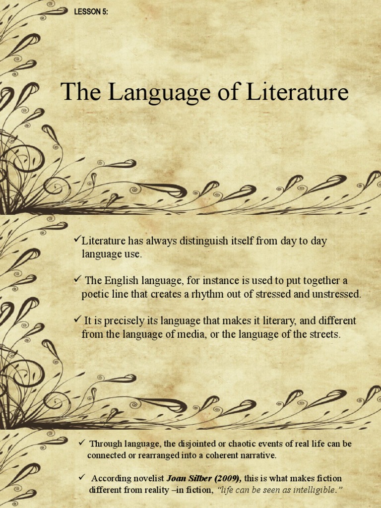 The Language of Literature: Lesson 5 | PDF | Narrative | Writing