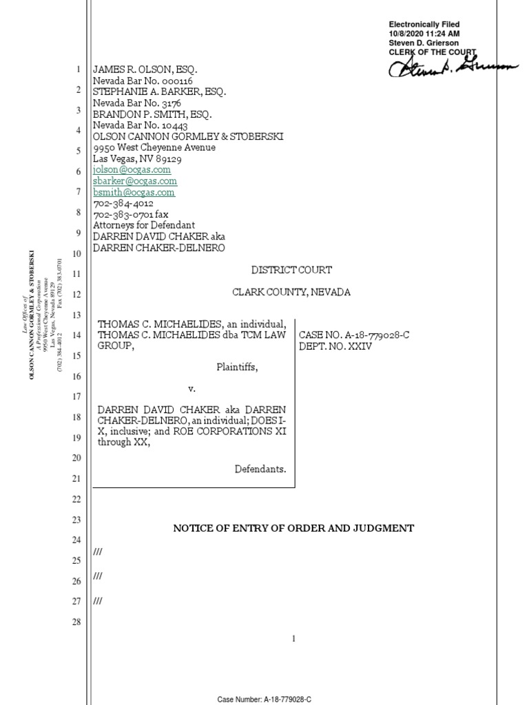 Darren Chaker Awarded Attorney Fees | PDF | Government | Common Law