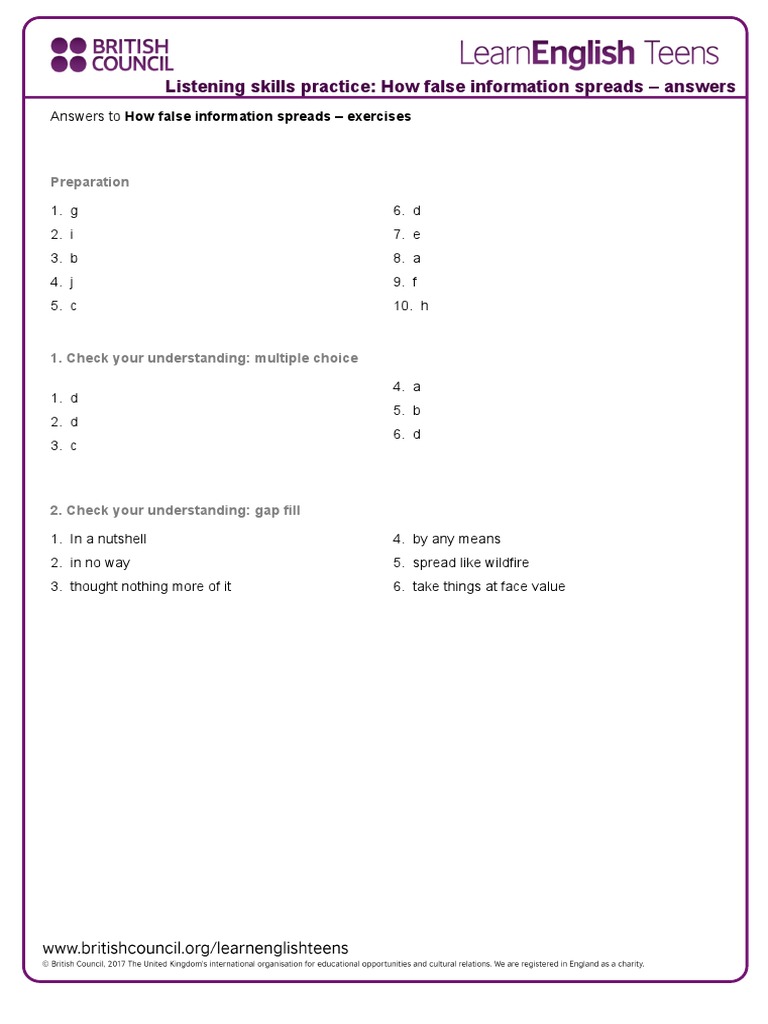 False Info Spread: Exercise Answers | PDF
