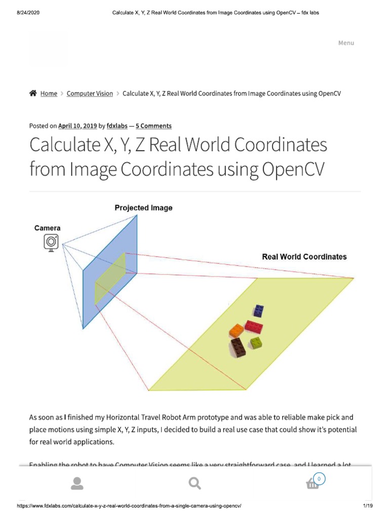 Image Real World Coordinate Calculation | PDF