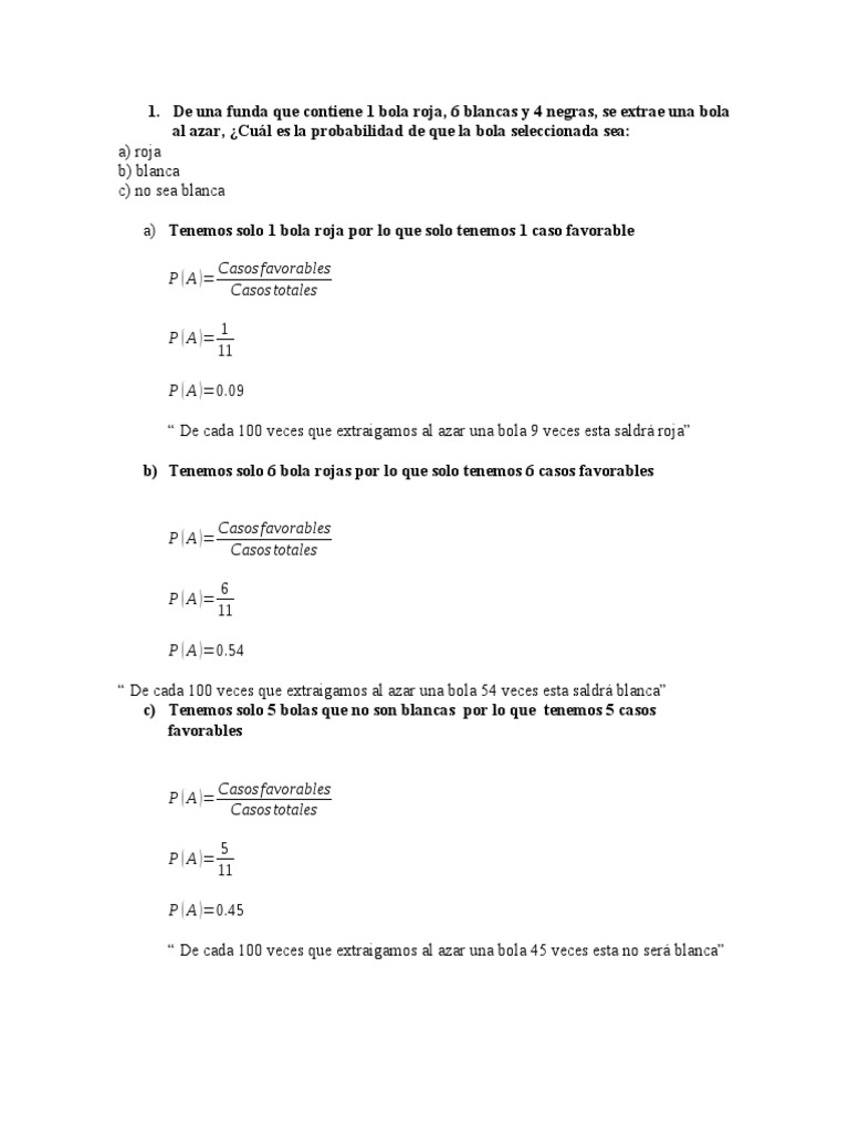 Ejer Resueltos | PDF | Probabilidad | Enseñanza de matemática