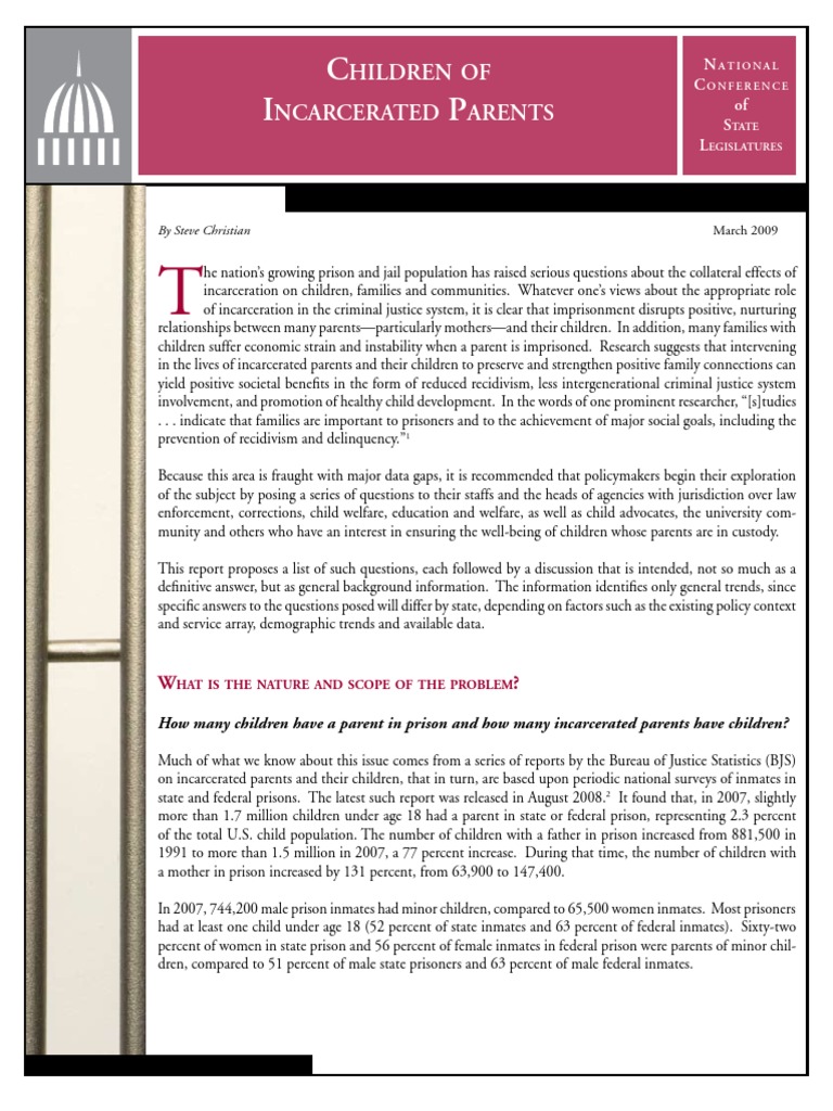 Children of Incarcerated Parents | PDF | Prison | Contact (Law)