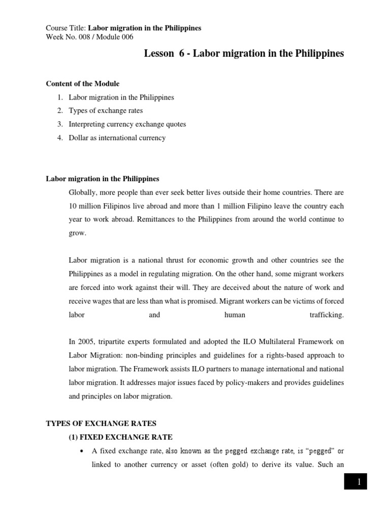 Philippine Labor Migration Insights | PDF