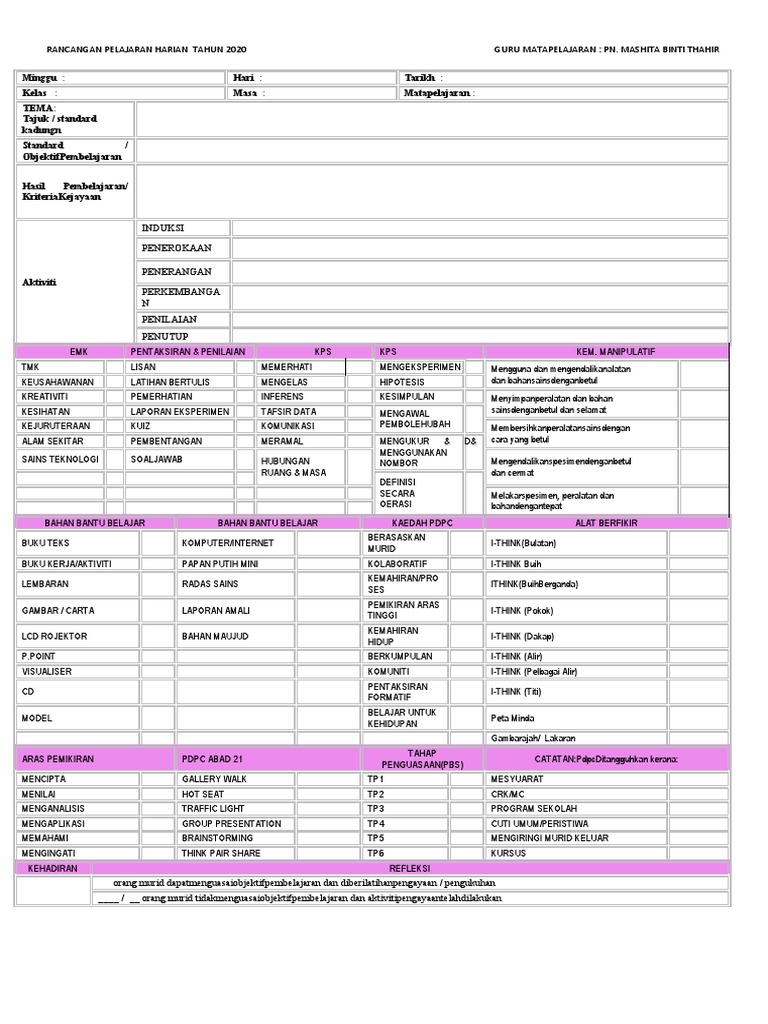 Template RPH ts25 SN | PDF