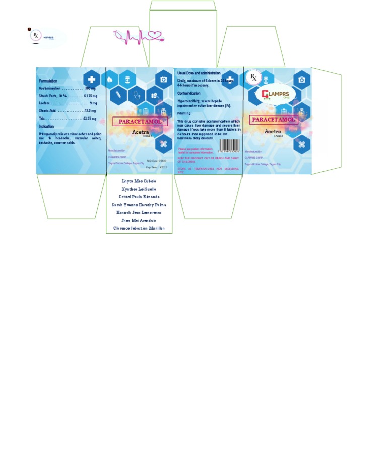 Paracetamol Paracetamol: Acetra Acetra | PDF | Tablet (Pharmacy ...