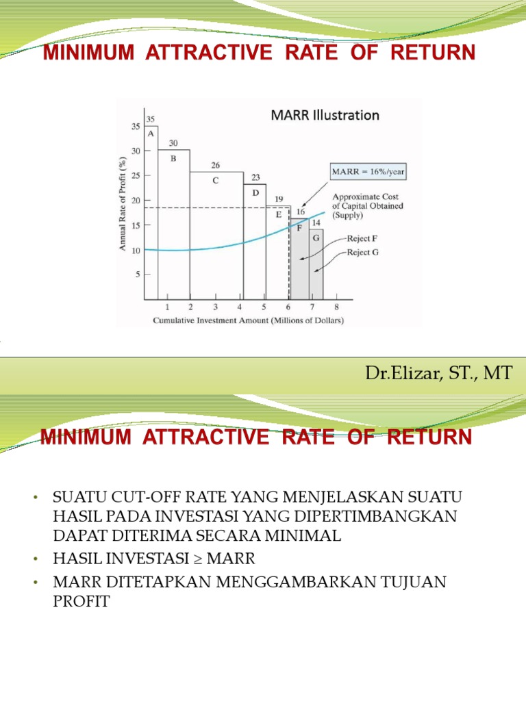 Minimum Attractive Rate of Return (Marr) | PDF