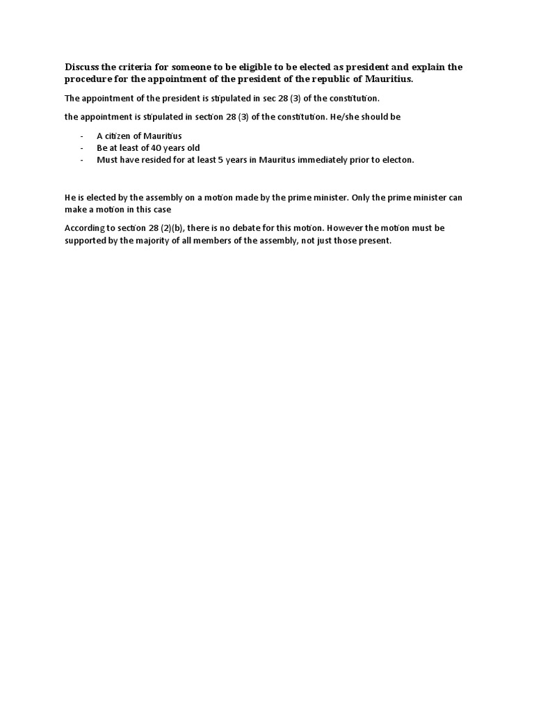 President Criteria | PDF