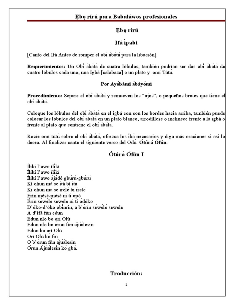 Ebo Riru para Profesionales PDF | PDF | Pollo | Oveja