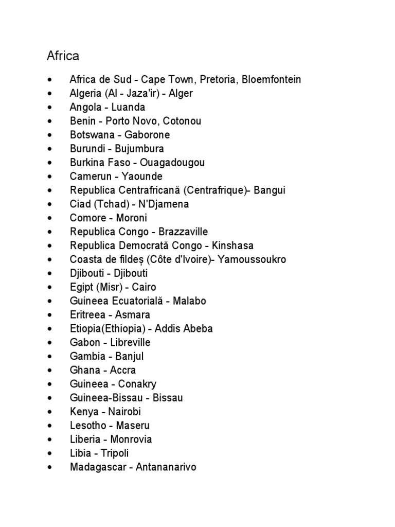 Capitalele Lumii | PDF