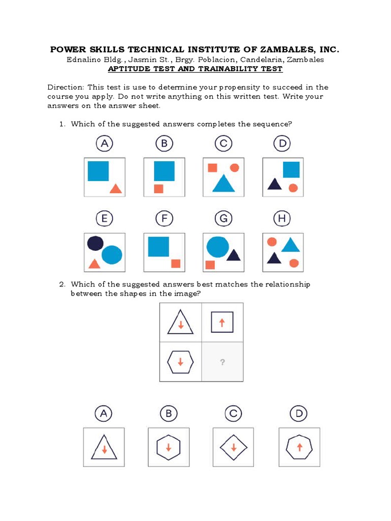 Aptitude and Trainability Test | PDF | Nature