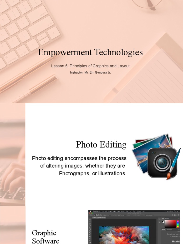 Empowerment Technologies Lesson 6 | PDF | Image Editing | Graphics