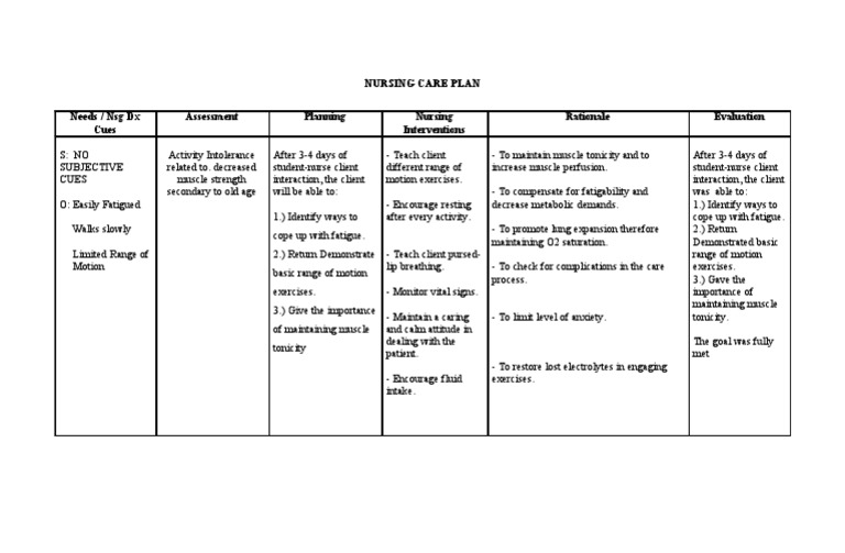 Geriatric Nursing Care Plan Overview | PDF | Health Sciences | Health Care