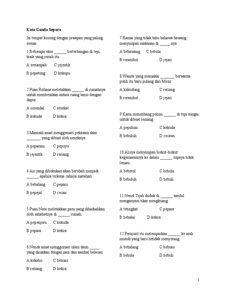 Kata Ganda Separa | PDF