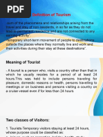 Tourist, Visitor, Traveller, Excursionist | PDF