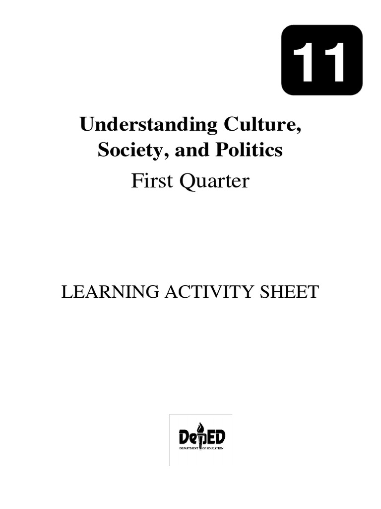 Understanding Culture, Society and Politics | PDF | Sociology ...